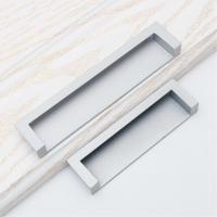 China 200mm Furniture Zamak Hidden Handles And Knobs Gold Silver With Screws for sale