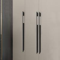 China Classic Wardrobe Handles Black Gold 1000mm Decoration Long For Bedroom​ for sale