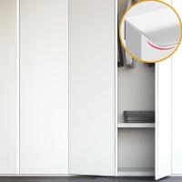 China Furniture Arc Cabinet Wardrobe Hidden Pull Handles 1000mm Long Aluminum for sale