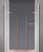 China Furniture Arc Cabinet Wardrobe Hidden Pull Handles 1000mm Long Aluminum for sale