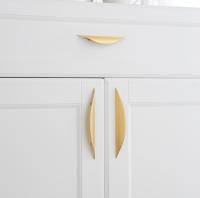 China 64mm Zinc Alloy Drawer Dresser Knobs With Gold Brass Black Cabinet Pull Handle for sale