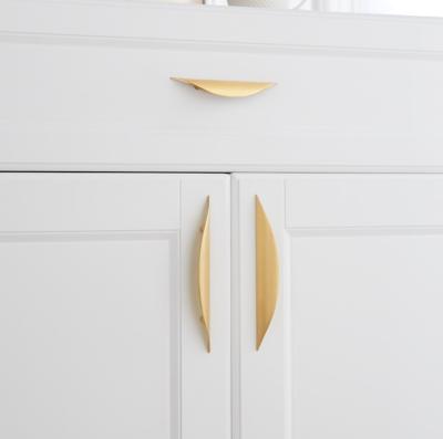 China 64mm Zinc Alloy Drawer Dresser Knobs With Gold Brass Black Cabinet Pull Handle for sale