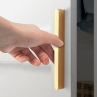 China Round Head Aluminum Wardrobe Handle 100mm 200mm Customized Length L Shape for sale
