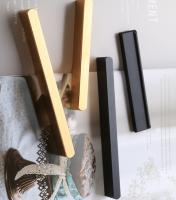 China Round Head Aluminum Wardrobe Handle 100mm 200mm Customized Length L Shape for sale
