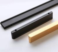 China Round Head Aluminum Wardrobe Handle 100mm 200mm Customized Length L Shape for sale