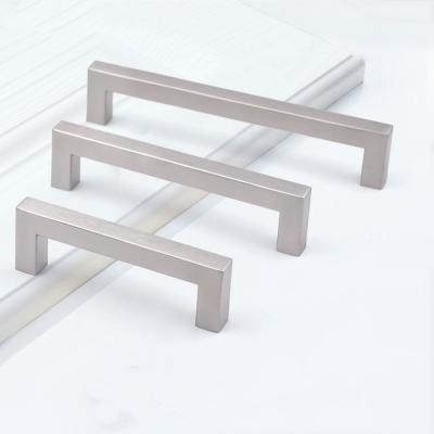 China Modern 192mm Simple Brushed Aluminium Chrome Silver Furniture Handle for sale