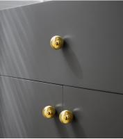 China 30mm Spherical Polished Furniture Handle Silver 30mm Drawer Handle for sale