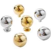 China 30mm Spherical Polished Furniture Handle Silver 30mm Drawer Handle for sale