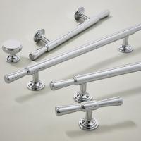 China Elegant Zinc Alloy Silver 128mm Handle And Knobs With Ergonomic Design for sale