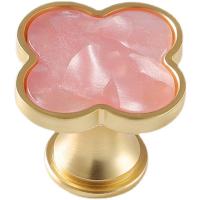 China Zinc Alloy Hexagon Knobs Flower Home Decoration Handles And Furniture Fitting for sale