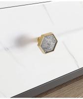 China Zinc Alloy Hexagon Knobs Flower Home Decoration Handles And Furniture Fitting for sale