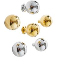 China Minimalist Brass Dresser Knob Drawer Handle Kitchen Gold 30mm Drawer Knobs for sale