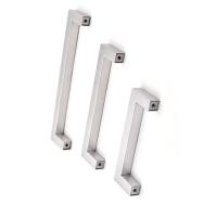 China Brushed Chrome Silver Stainless Steel 201 Furniture Handle Pulls 224mm for sale