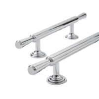 China Brass Chorming Silver 192mm T Bar Furniture Handles For Cabinet Drawer for sale