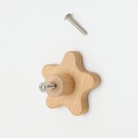 China Beech Moon Love Shape Drawer Knobs Pulls Children Room Hardware for sale