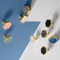 China 30mm Zinc Alloy Hexagon Knobs Handles Cabinet Pulls For Home Decoration for sale
