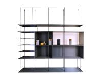 China Black Aluminum Metal Rack Storage Shelf Floating Shelves For Living Room for sale