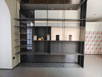 China Black Aluminum Metal Rack Storage Shelf Floating Shelves For Living Room for sale