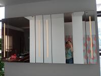 China Hotel Wall Mounted Home Smart Aluminum Bathroom Mirror Cabinets With Led Light for sale