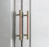 China 160mm Colorful Leather Knob Drawer Door Handle Hardware For Decoration for sale