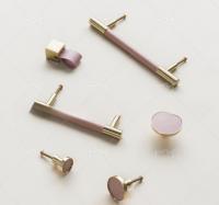 China 160mm Colorful Leather Knob Drawer Door Handle Hardware For Decoration for sale