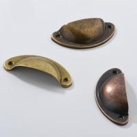 China 81mm Antique Brass Zinc Alloy Dresser Drawer Pulls Bronze Handle Knobs for sale