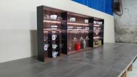 China Multi-Purpose Aluminum Book Shelf Display Shelves Cabinet For Books Led Light Strip Display for sale