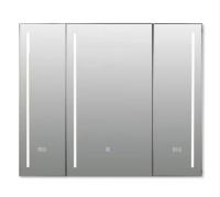 China Bathrooms Showers Illuminated Mirror Cabinets Door Intelligent Light Emitting Diodes Mirror for sale