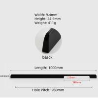 China Factory direct modern simple aluminum door handle American black shoe cabinet closet cabinet lengthen cabinet door pulls for sale