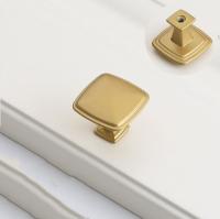 China Scandinavian light luxury aluminum cabinet door handle drawer cabinet wine cabinet simple French gold single hole pulls for sale