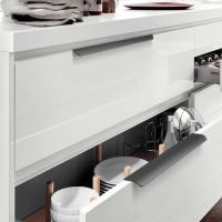 China Racyle Simple sealed edge long cabinet door handle wholesale invisible side mounted gold drawer closet door handle for sale