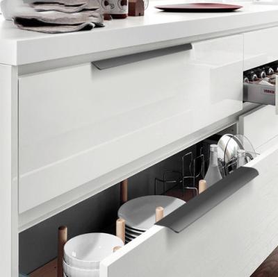 China Racyle Simple sealed edge long cabinet door handle wholesale invisible side mounted gold drawer closet door handle for sale