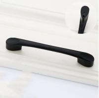 China Solid single hole furniture hardware accessories drawer cabinet door handle American black cabinet closet pulls for sale