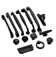 China Solid single hole furniture hardware accessories drawer cabinet door handle American black cabinet closet pulls for sale