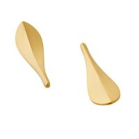 China Nordic Brass Glod Leaves Cabinet Door Wardrobe Handle 2pairs Furniture Handle Knob Double Hole Fixed Equipped With Screw for sale