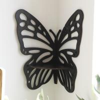 China Wooden Butterfly Corner Shelf Creative Shelf Wall Decorations Candle Holders For Home Decor for sale