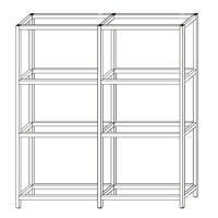 China Black 20AF Retail Display Aluminum Structural Frame for sale