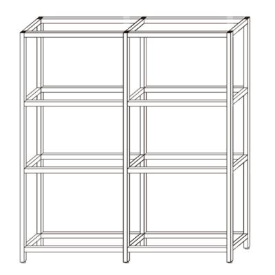 China Black 20AF Retail Display Aluminum Structural Frame for sale
