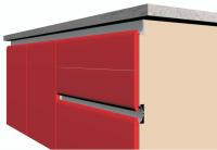 China RCR 213 Shop Fittings Aluminium Profile Handle Kitchen for sale