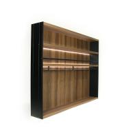 China Italy Style Kitchen 600mm Width Walnut Aluminium Display Shelf for sale