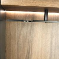 China Italy Style Kitchen 600mm Width Walnut Aluminium Display Shelf for sale