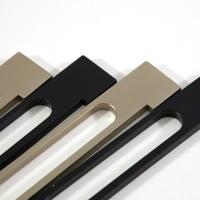 China Kitchen Gold Aluminium Cabinet Handles Polished custom furniture hardware 247mm for sale