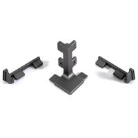 China Black Aluminium Profile Handle Custom Furniture Hardware For Sliding Wardrobe Doors for sale