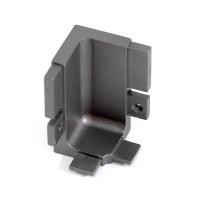 China Black Aluminium Profile Handle Custom Furniture Hardware For Sliding Wardrobe Doors for sale