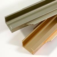 China Kitchen Cupboard Anodized Gold Aluminum Furniture Hidden Handles G Shaped 447mm for sale