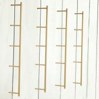 China SGS 3 Layer Gold Aluminum Metal Frame Wall Shelf 820mm For Home Decor for sale