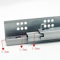 China 550mm Telescopic 3 Bearing Stainless Steel Slide Door Rails for sale