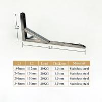 China 350mm Brushed Stainless Steel Fold Down Desk Brackets for sale