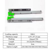 China Hidden Full Extension Adjustable Drawer Slides 600mm With Knobs for sale