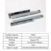 China 3 Fold Hidden Full Extension Furniture Drawer Slides Adjustable 300mm for sale